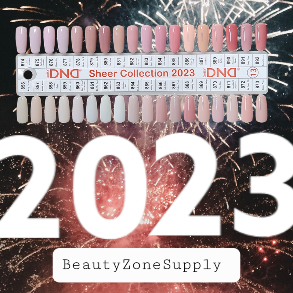 Dnd Sheer Collection Chart Swatches # 13 2023 – Beauty Zone Nail Supply