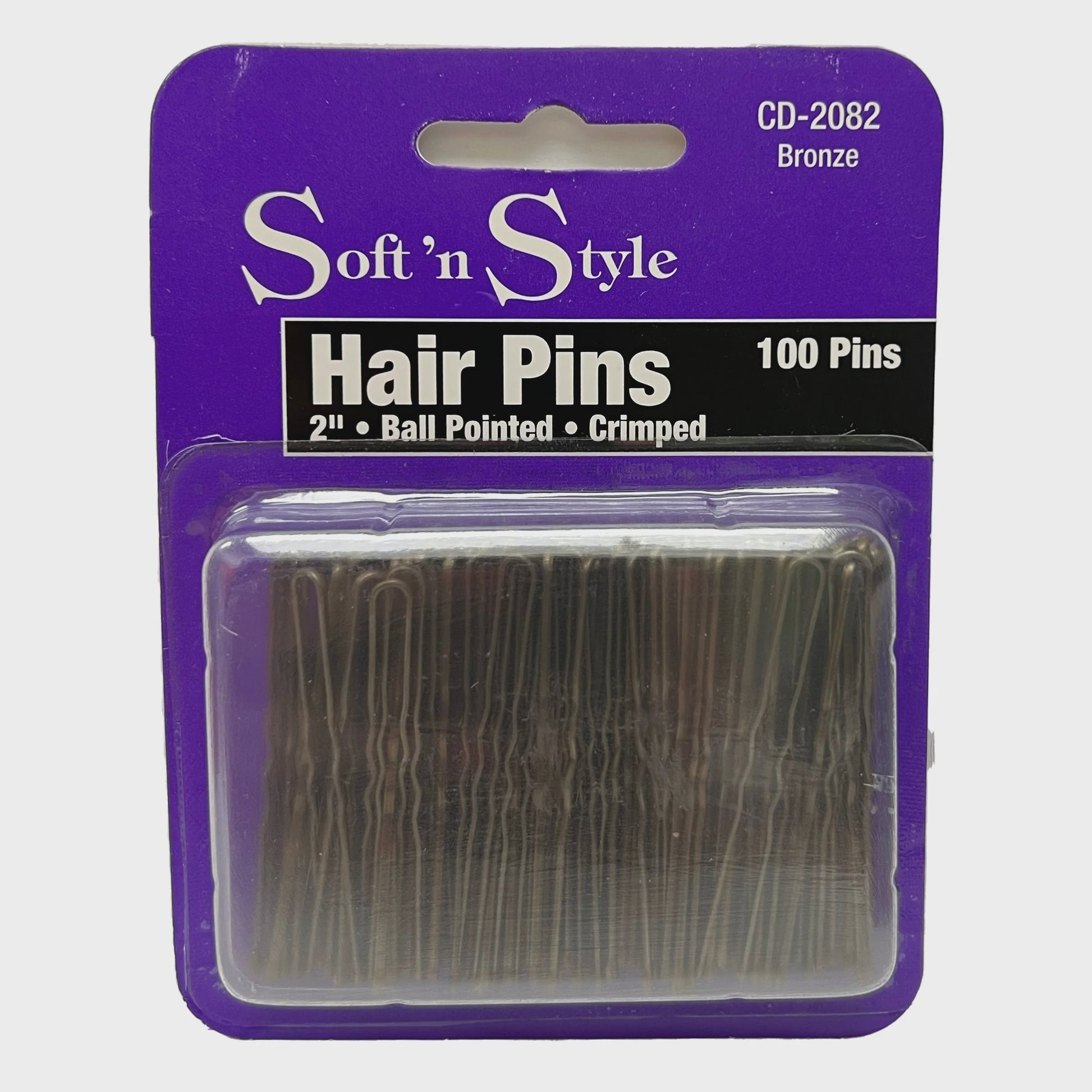 Soft N' Style Hair Pins - 2" Bronze CD-2082 – Beauty Zone Nail Supply