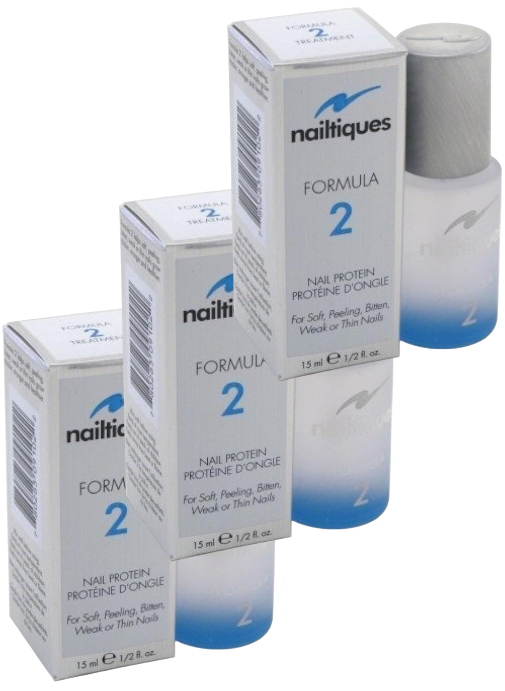Nailtiques Nail Protein Formula 2 - Pack 3 pc 0.5 oz – Beauty Zone Nail ...