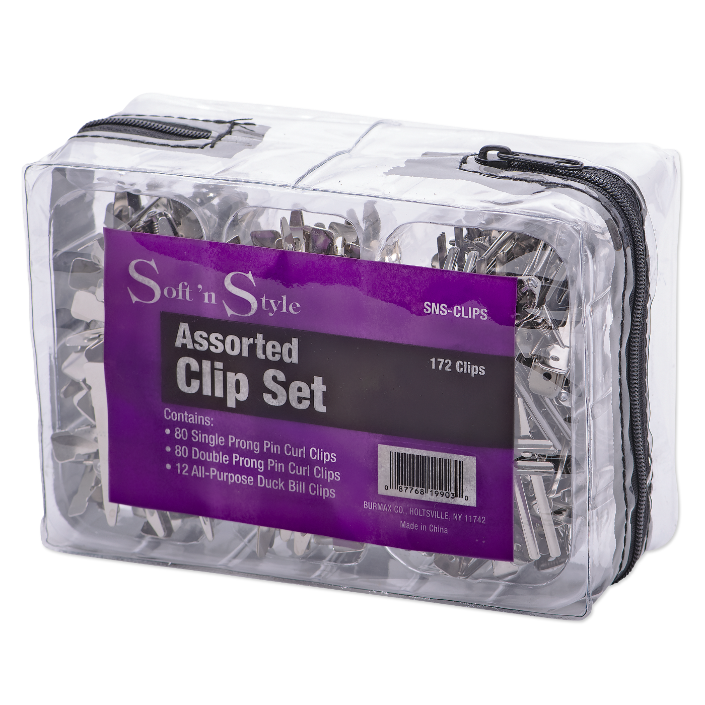 Soft ’n Style Assorted Clips & Pins Set with Travel Case 172 pcs #SNS ...
