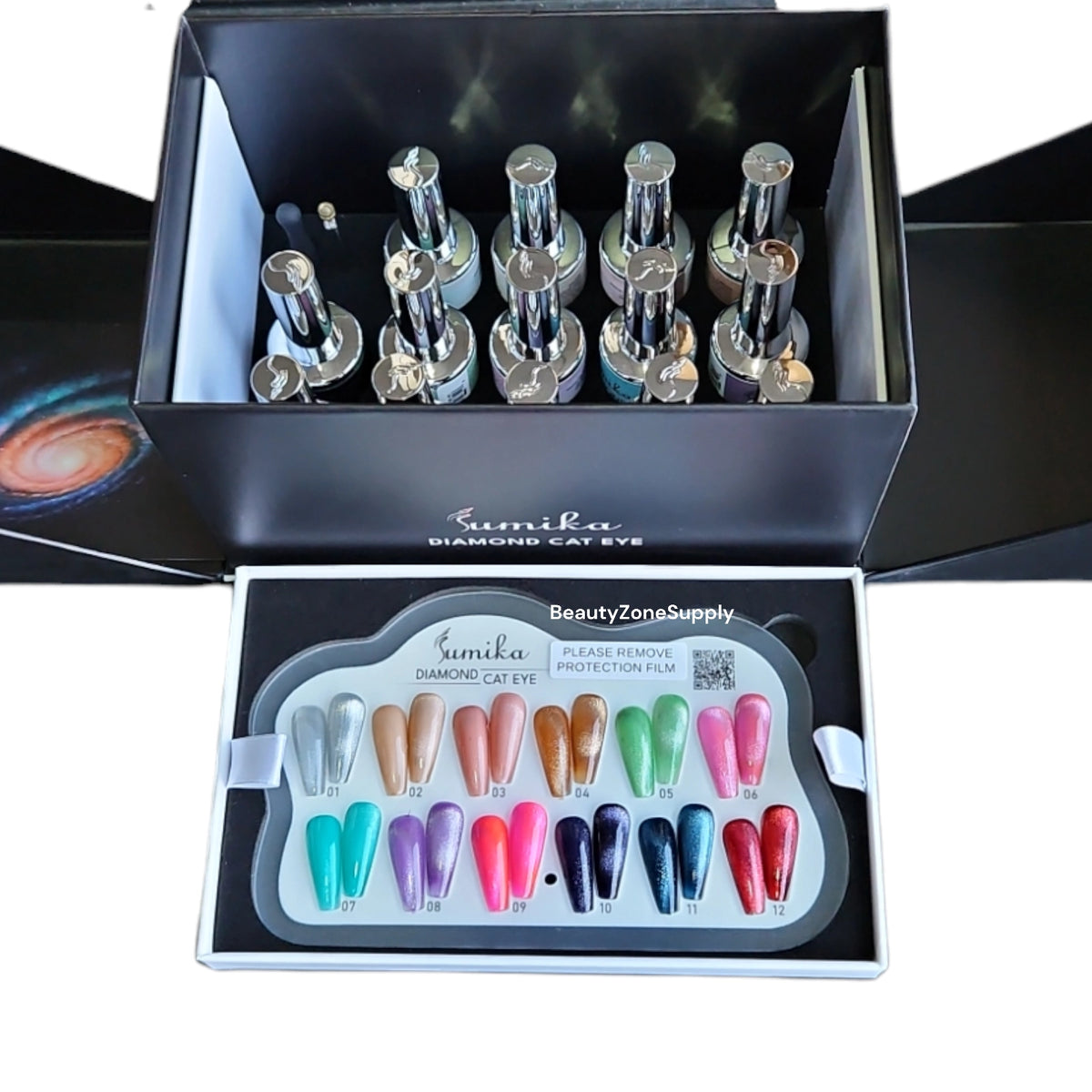 Sumika Gel Diamond Cat eye Gel Set 12 Color – Beauty Zone Nail Supply