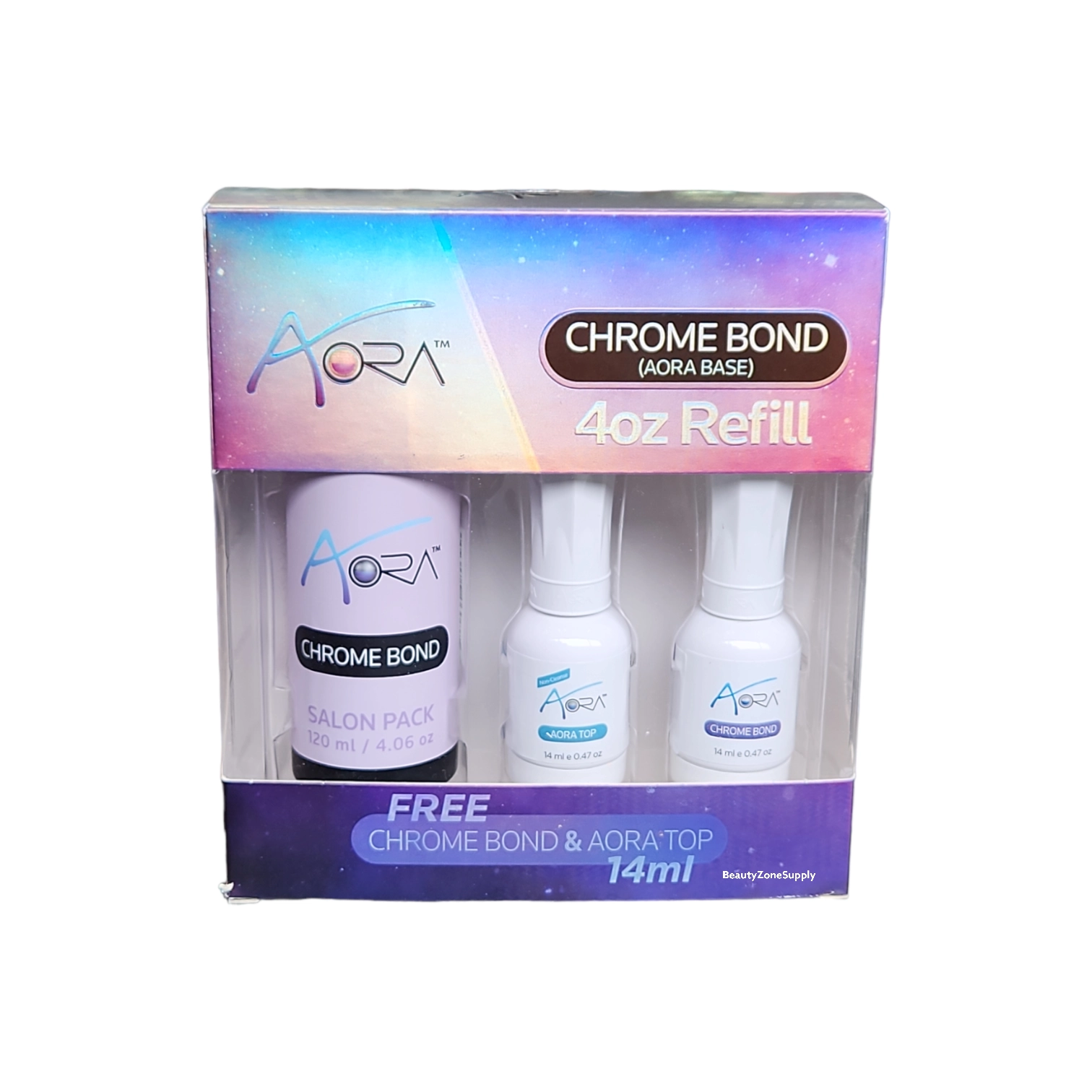 Aora Chrome Bond base Refill 4 oz – Beauty Zone Nail Supply