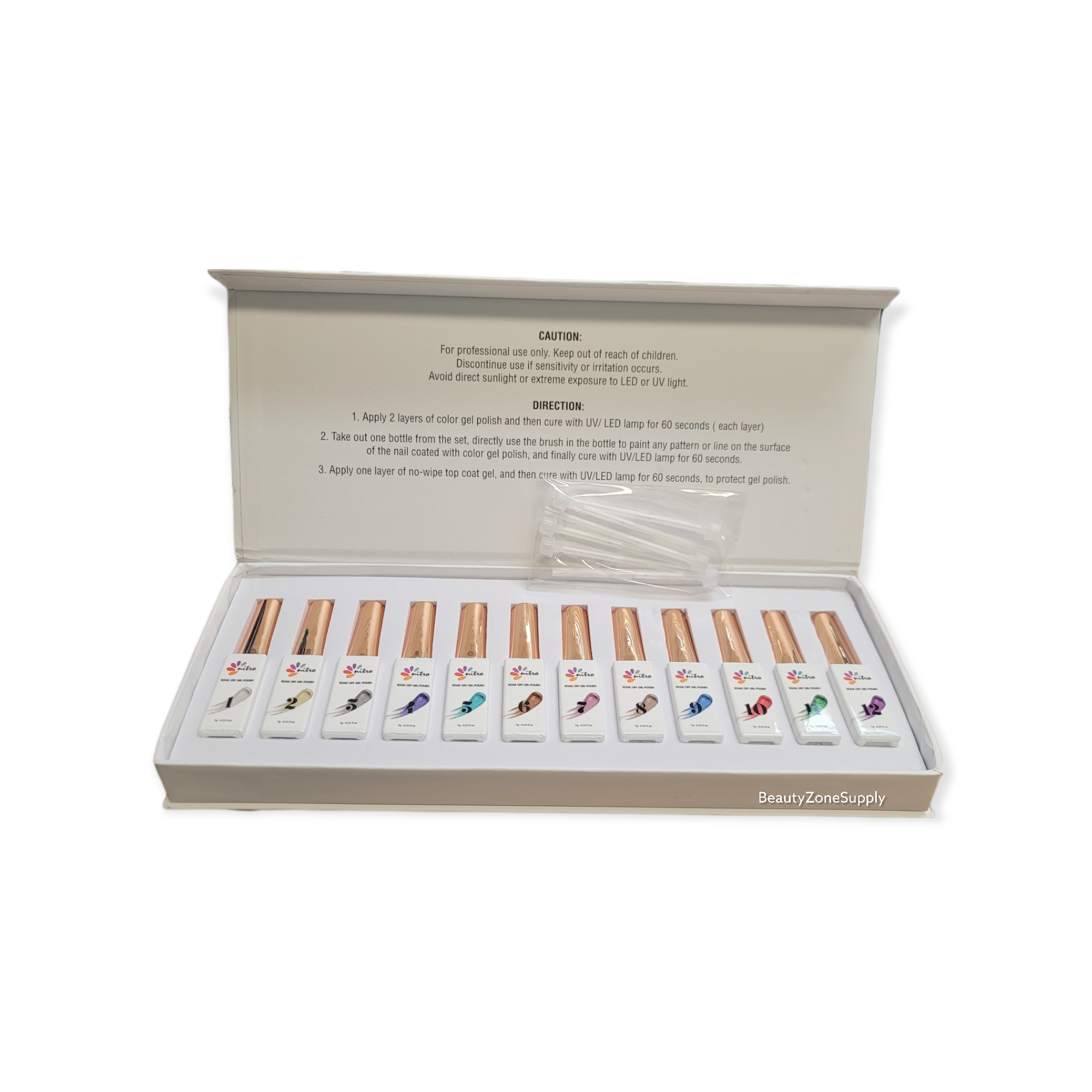 Nitro Nail Gel Art Kit 12 pcs Colors – Beauty Zone Nail Supply